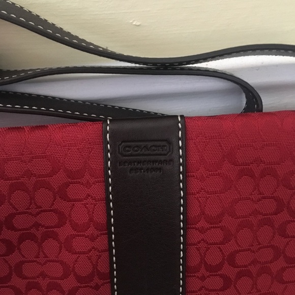 Coach | Bags | Authentic Coach Handbag Red Leather | Poshmark